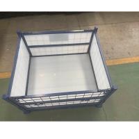 China Powder Coating Foldable Collapsible Pallet Cage With Wheels And Handles for sale