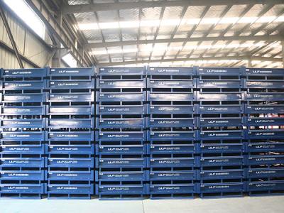 China Collapsible Pallet Cage 1000-2000kg Load Bearing Powder Coated Galvanized Steel Foldable for sale