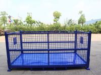 China Foldable Wire Mesh Pallet Cage 1200*1000*900mm Size Load Capacity 1000kg for sale