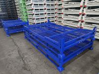 China Heavy Duty Metal Pallet Cage 1000kg Load Capacity Stackable Warehouse Storage for sale
