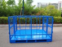 China Heavy Duty Metal Pallet Cage 1000kg Load Capacity Stackable Warehouse Storage for sale