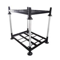 China Heavy Duty Steel Wire Mesh Nestainer Storage Racks 1000kg Loading Capacity 4 Level Stackable for sale