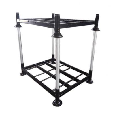 China Heavy Duty Steel Wire Mesh Nestainer Storage Racks 1000kg Loading Capacity 4 Level Stackable for sale