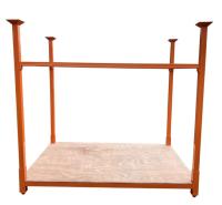 China Shade Fabric Roll Shelf Folding Stacking Cage Pallet Racks With Iron Metal Sheet for sale