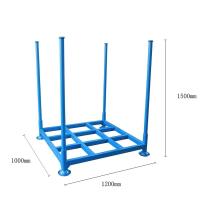 China Folding Stacking Fabric Roll Pallet Stillages Cage Pallet Rack For Textile Fabric Roll Warehouse for sale