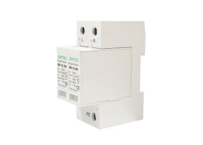 China 320V Surge Protector SPD Lightning Arrester 2P AC 50kA Class I+II for TN System for sale