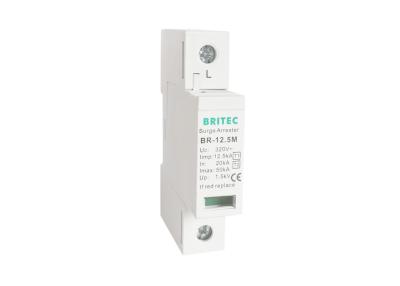 China 320V White Power Surge Protection Device One Pole Type 1+2 AC Class 1+2 SPD for sale