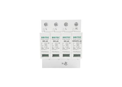 China 40kA 275V 3 Phase Type 2 SPD Surge Protection Device DIN Rail Mount Industrial for sale