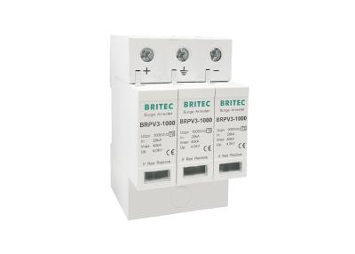 China Solar SPD 1000V DC 40kA Surge Protector with 3 Plug-in Modules for Photovoltaic Systems for sale