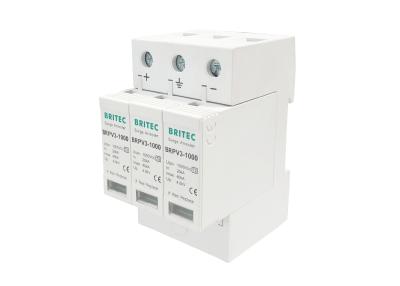 China PV 1000V 3 Pole DC Surge Protection Device 40kA Imax Type 2 for Solar Photovoltaic Systems for sale