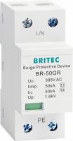 China BR-50GR 385V 1P 50kA Type 1+2 Din Rail Surge Protective Device SPD for sale