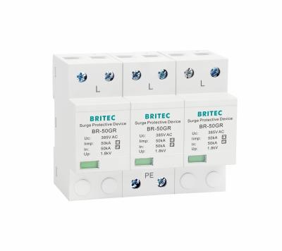 China BR-50GR 385V 3P 50kA Type 1 Surge Protection Device AC SPD Lightning Arrester for sale