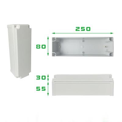 China TY-8025085 Outdoor Electrical Junction Box 80x250x85mm IP67 ABS Plastic Waterproof Enclosure for sale