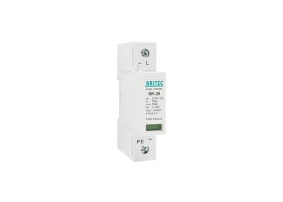 China Class II 20kA 1P Type 2 Surge Protection Device with 10kA Nominal Discharge and 35mm DIN Rail Mounting for sale