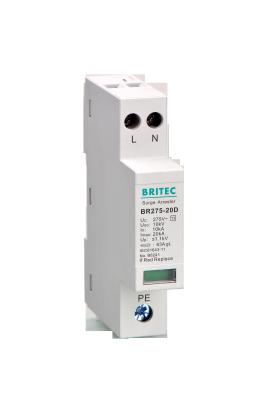 China BR275-20DP 2P 20kA Surge Protective Device Type 3 Lightning Arrester Spd Single  phase 2 Pole for sale