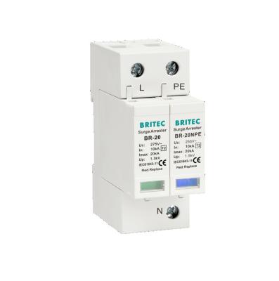 China BR-20 1P+1 40kA Single Phase Type 2 Surge Protection Device SPD for sale