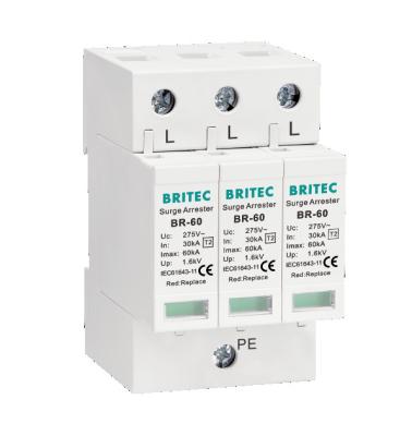 China BR-60 3P Surge Protection Device Lightning Arrester Spd Type2 for sale