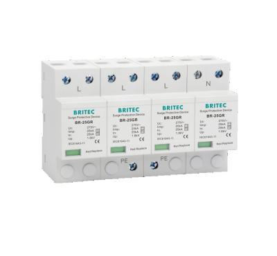 China CE TUV 50kA 4 Pole AC Surge Protector Lightning Arrester Surge Suppressor Type 1 Class I for sale