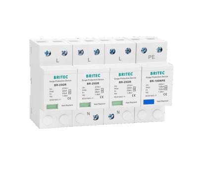 China BR-25GR 3+1 25kA Type 1 Surge Protection Device AC SPD Lightning Arrester 275V for sale