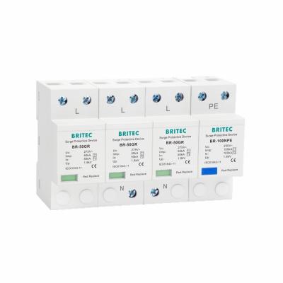 China Class I T1 50kA 3P+NPE Surge Protector 275V High Energy SPD for Industrial Use for sale