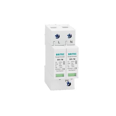 China BR-7M 275 2P Type 1+2 SPD Surge Protection Device 7kA Iimp 275V AC Lightning Arrester for sale