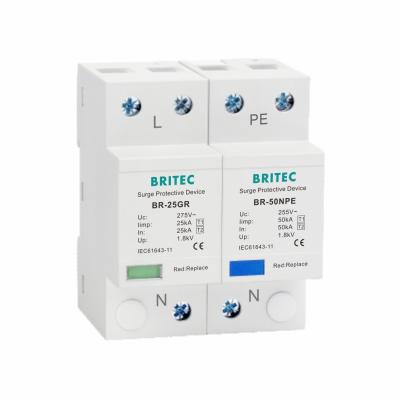 China 25kA Type 1 Surge Protector 275V T1 10/350us Surge Protective Device for Single Phase for sale