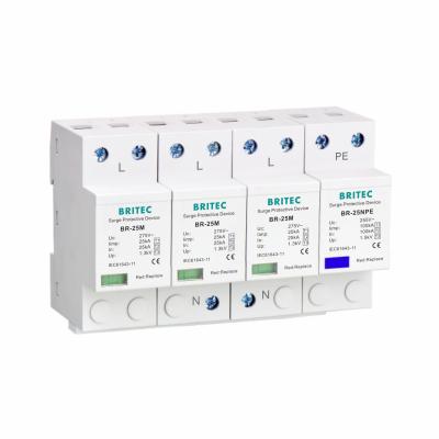 China Class I Type1 SPD Power Surge Protection Device 25KA B+C Low Voltage for sale
