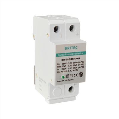 China 25KA 275V Type 1 Surge Protector AC Lightning Protection BR-25GRS 1+1 for sale