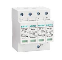 China BR-20 4P Type 2 Surge Protective Device 20kA 275V AC Lightning Arrester 3 Phase SPD for sale