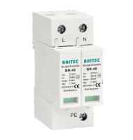China BRITEC BR-40 4P Surge Protection Device 20kA-200kA 275V-440V Type 2 SPD Lightning Arrester for sale