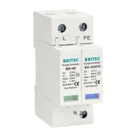 China BRITEC BR-40 4P Surge Protection Device 20kA-200kA 275V-440V Type 2 SPD Lightning Arrester for sale