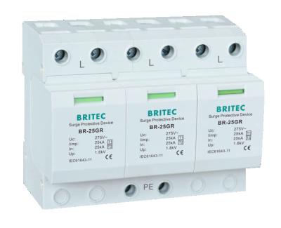 China BR-25GR 3P Lightening Protector Surge Absorber Spd Type 1 Surge Protective Device for sale