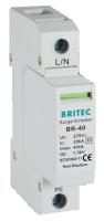 China BRITEC BR-40 3P+1 Surge Protection Device Lightning Arrester 40kA 385V DIN Rail SPD for sale