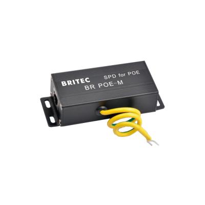 China BRITEC BR-POE-M 48V PoE Surge Protector 2.5kA Data Signal Surge Arrestor for DIN Rail for sale