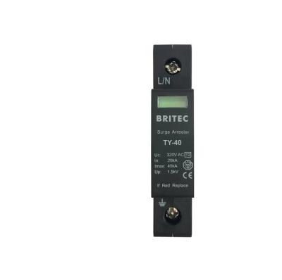 China TY-40 1P Surge Protection Device Lightning Spd 275v Lightning Surge Protector for sale