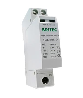 China BR385-20DP 2P 20kA Type 3 Surge Protection Device Lightning Arrester SPD Single Phase for sale