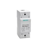 China BRITEC BR-POE-P PoE Ethernet Surge Protector Cat6 48V 3kA Data Signal Arrestor for sale