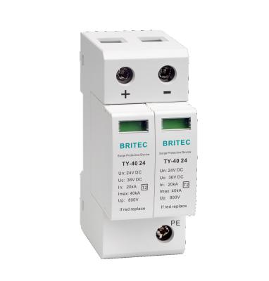 China TY-40 24V DC Surge Protective Device 2P 40kA Type 2 SPD for Solar Systems for sale