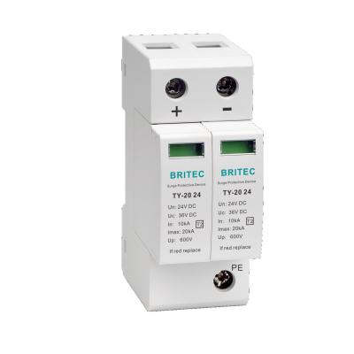 China TY-20 24 SPD PV Surge Protection Device 24V DC 36V DC 20kA Solar Surge Arrester Type 2 for sale