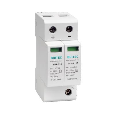 China TY-40 110 DC 110V 40kA Type 2 Surge Protective Device SPD Lightning Arrester for PV DC Power System for sale