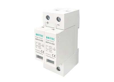 China DC600V 2P 40KA Photovoltaic PV Surge Arrester Type 2 Lightning Protector Low Voltage for sale