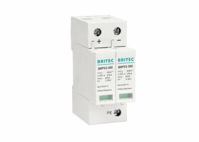 China 40kA Solar DC Surge Arrester Protective Device 500Vdc SPD 2Poles for sale