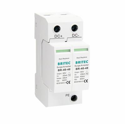 China BR-40 48 DC SPD Surge Protection Device 40kA 48V DC Surge Suppressor for PV Systems for sale