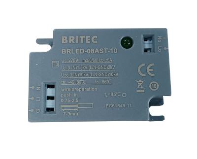 China BRITEC BRLED-08AST-10 275V LED Surge Protector 10kA Class II+III SPD for Lighting for sale