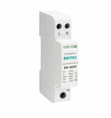 China BRITEC BR-275 40DP 2 Type 3 Surge Protective Device 2 Pole 275V 10kV SPD for sale