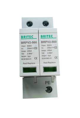 China BRITEC BRPV2 500 PV Surge Arrester DC 500V Type 2 SPD for Solar System for sale