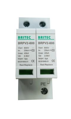 China BRPV2 600 600V DC PV Surge Arrester Type 2 Lightning Protection for Solar Systems for sale