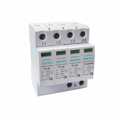 China TY-40 3+1 MOV Power Surge Protection Device 40kA 320V SPD for 35mm Din Rail for sale