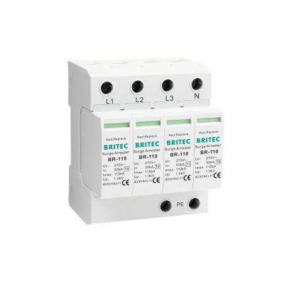 China 110kA 3 Phase MOV Surge Protection Device SPD Type 2 385V DIN Rail for sale