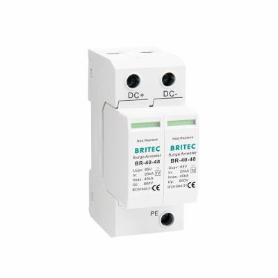 China BR-40 48V DC SPD PV Surge Protection Device 40kA Surge Arrester for Solar Systems for sale